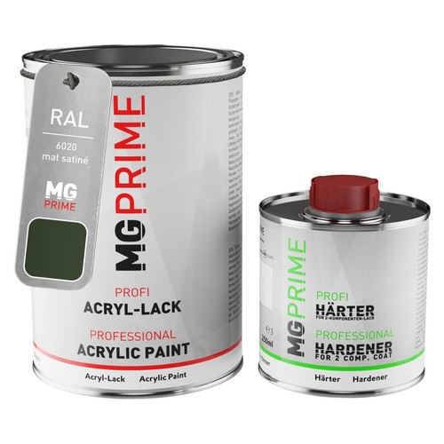 RAL 6020 Vert oxyde chromique mat satiné peinture acrylique 1,5L ...