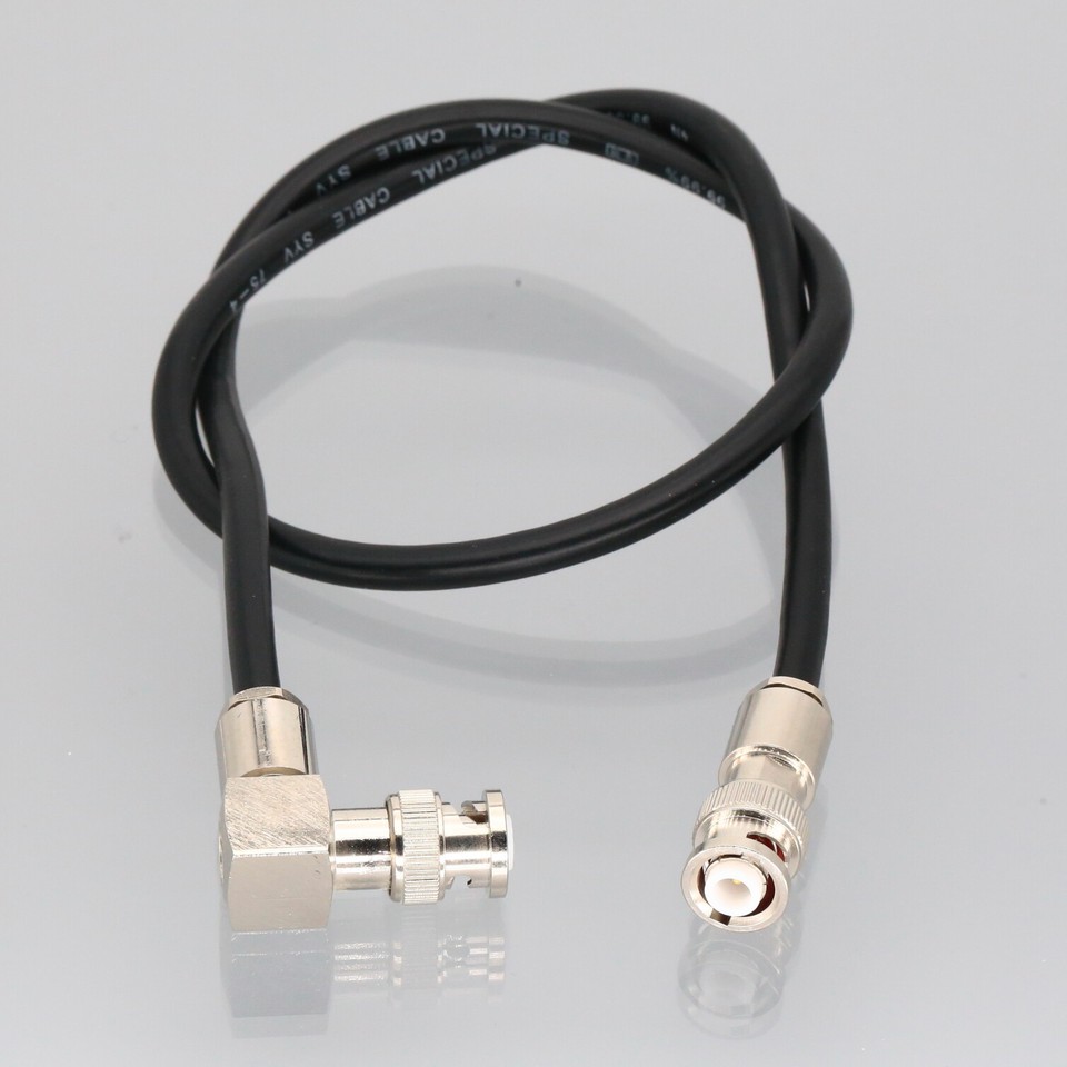 High Voltage coax HT MHV 3KV connector Male ST to RA RG59 Low Noise ...