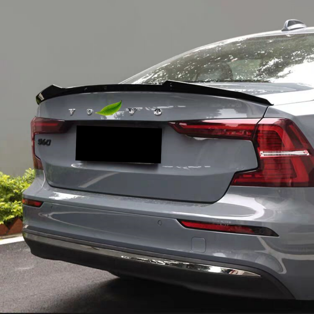 FOR VOLVO S60 2019-2024 GLOSS BLACK V STYLE HIGHKICK DUCKBILL TRUNK ...