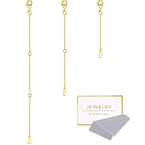 Necklace Extenders, More Rings to Extend More Accurate Length, Gold ...