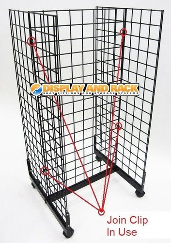 Grid Mesh Panel Joining Clips Black Ideal For Joining Slat Panels ...