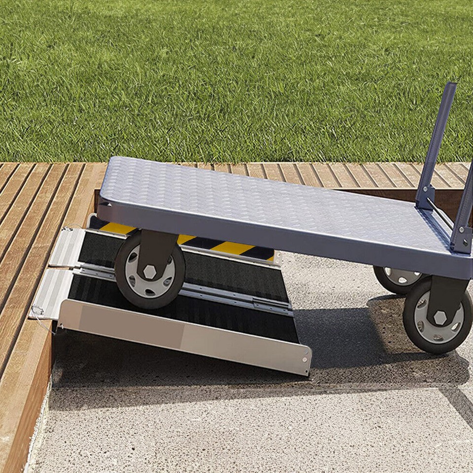 2-7Ft Folding Portable Wheelchair Ramp Mobility Scooter Home/Car/Step ...