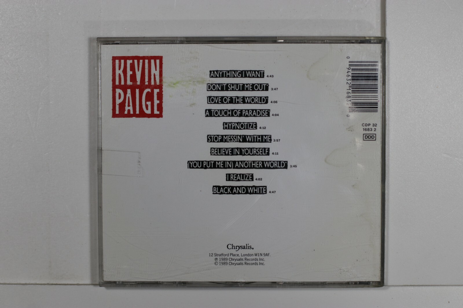 Kevin Paige ‎– Kevin Paige - CD Sent Tracked (C1504) | eBay