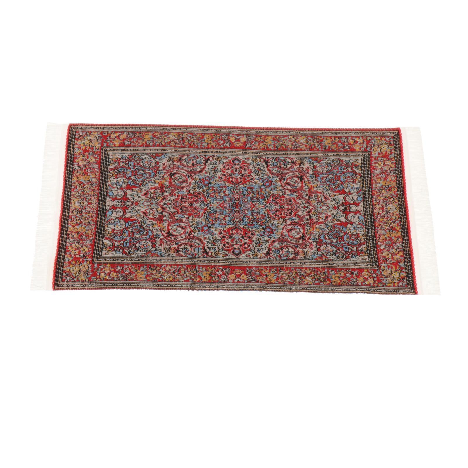 Dollhouse Area Rug Rectangle Doll House Welcome Mat for 1:12 Scale ...