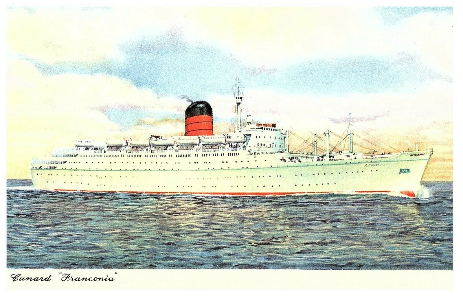 Ocean Liner RMS Franconia Cunard Line Vintage Postcard | eBay
