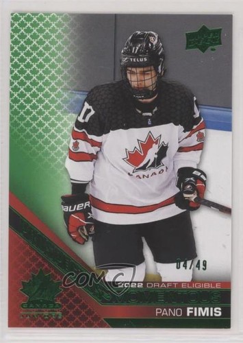 2022 Team Canada Juniors Prospectus Momentous Electric Green /49 Pano ...