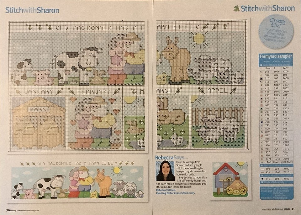 Cross Stitch Chart - Old MacDonald Farmyard Sampler (parts 1 and 2 ...