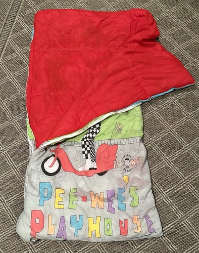 Pee-Wee’s Playhouse Youth/Kids Sleeping Bag, Rare, 1987, 33x68, Great ...