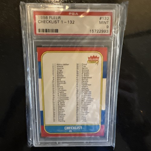 1986-87 Fleer #132 Checklist PSA 9 | eBay