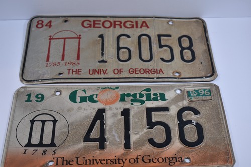 Lot Of 2 UGA Georgia State License Plates Arches 4156 & 16058, They ...