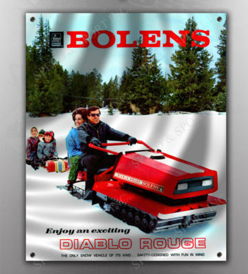 VINTAGE BOLENS DIABLO ROUGE SNOWMOBILE BANNER | eBay