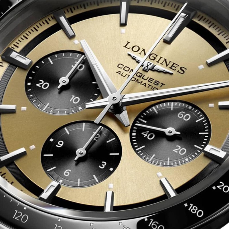 New Longines Conquest Chronograph Sunray Brown 42mm Men's Watch ...