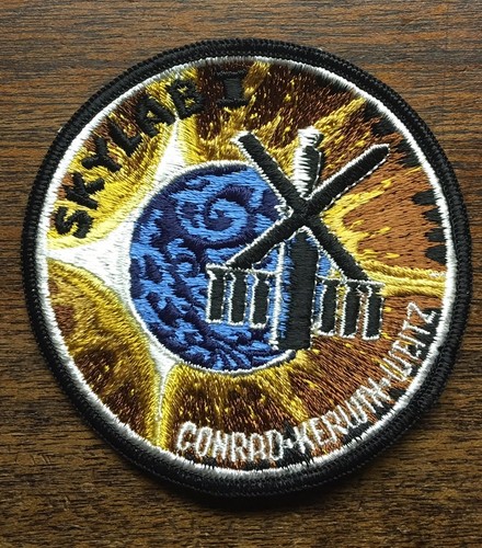 PROJECT SKYLAB SOLID BLACK BLOCK LETTERS CLOTH BACK PATCH CONRAD KERWIN WEITZ | eBay