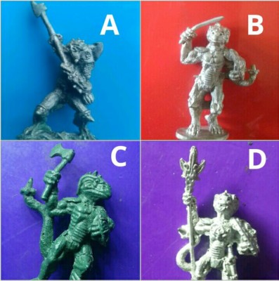 4x MM52 lizardman axe warrior Grenadier miniatures Lizardmen monster ...