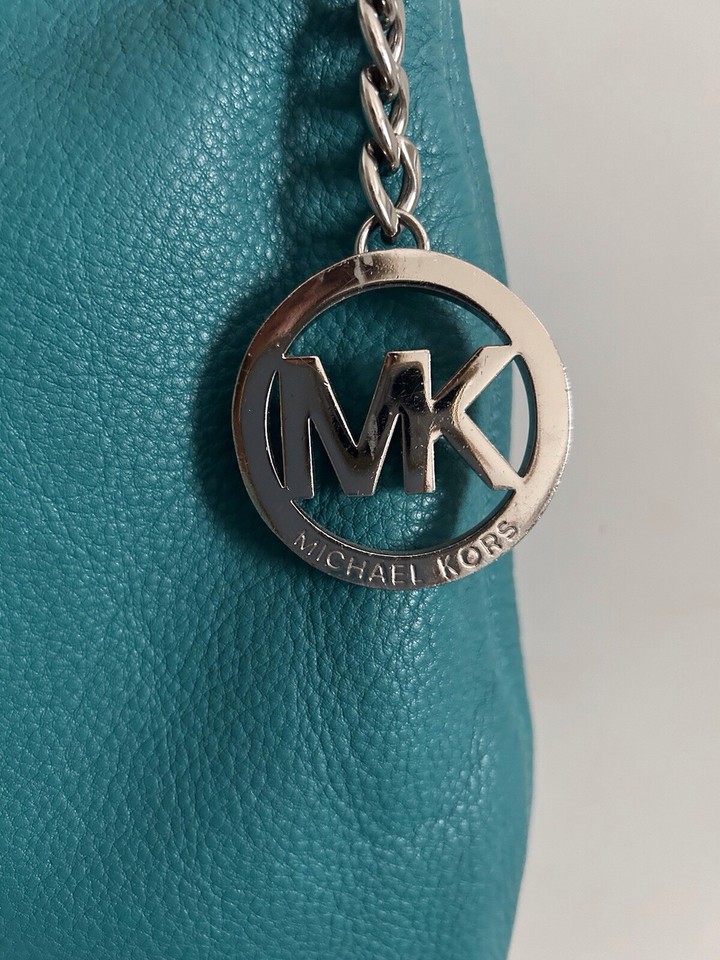 Michael Kors Pebbled Leather Teal Handbag in excellent condition | eBay