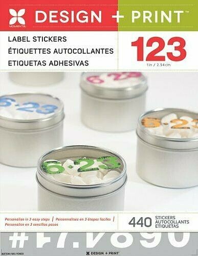 Momenta DESIGN + PRINT Label Stickers - NUMBERS - 440 Labels | eBay