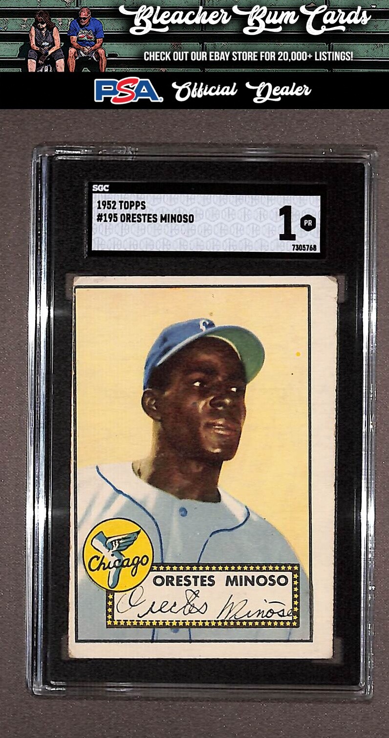 1952+Topps+-+%23195+Minnie+Minoso+%28RC%29 for sale online | eBay