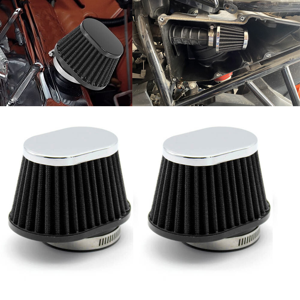 51mm Motorcycle Pod Air Filter Intake Cleaner For Yamaha Honda Suzuki ...