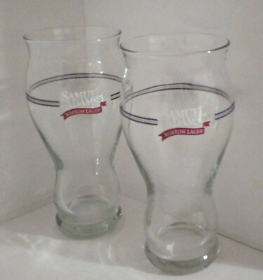 (2) SAMUEL ADAMS BOSTON LAGER GLASSES, "Take Pride In Your Beer", 6 1/2 ...