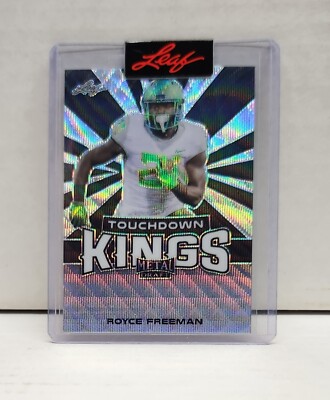 ROYCE FREEMAN 2018 Leaf Metal Draft Touchdown Kings SILVER WAVE ~ Proof ...