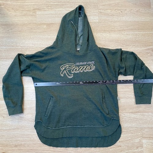 CSU Rams Hoodie Men’s 2XL Green Pullover Sweatshirt Side Vents Colorado ...