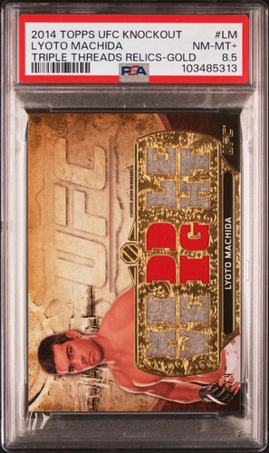 Lyoto Machida /9 Gold Triple Threads Relic 2014 Topps UFC Knockout PSA ...