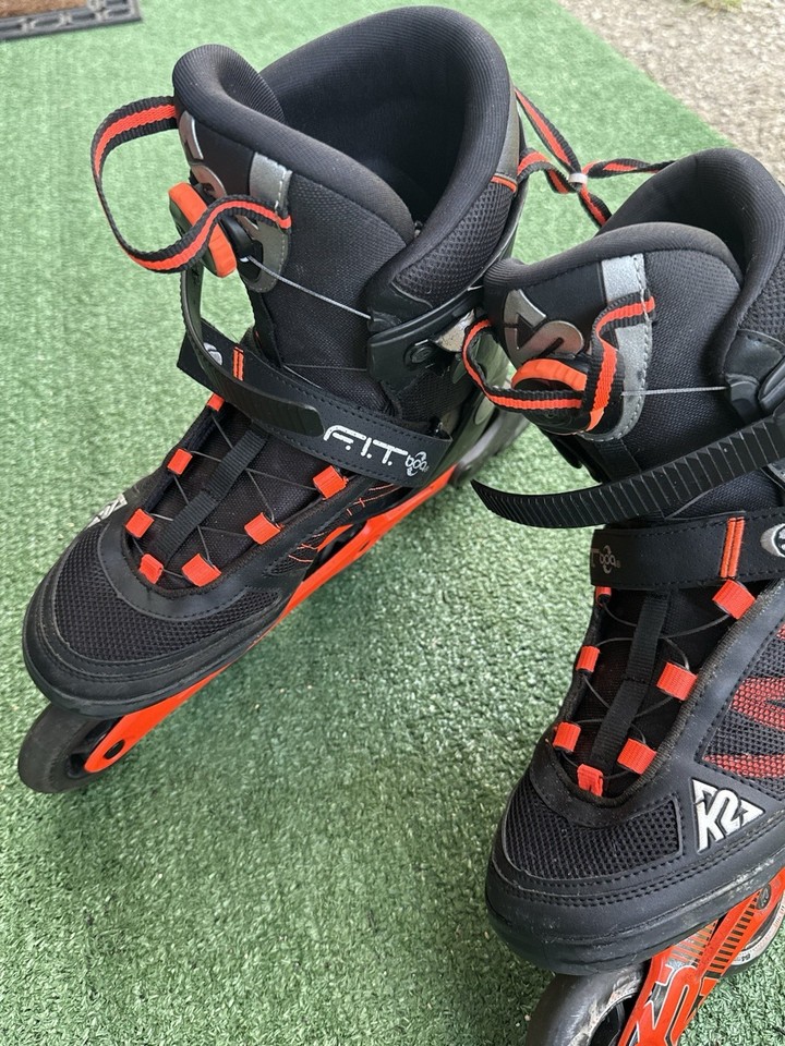 K2 SKATE Men's F.I.T. BOA M Black Orange Inline Skates Size 10 - Nice ...