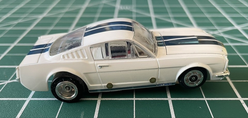 AFX HO Slot Car MEGA-G+ 1965 FORD MUSTANG, SUPER7 CHASSIS, ALUMINUM ...