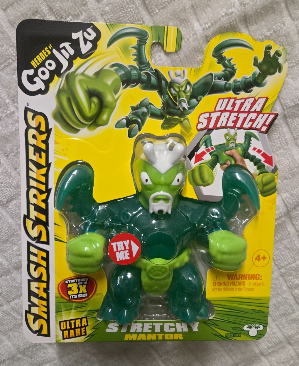 Heroes of Goo Jit Zu STRETCHY MANTOR Ultra Rare Smash Strikers Stretch ...
