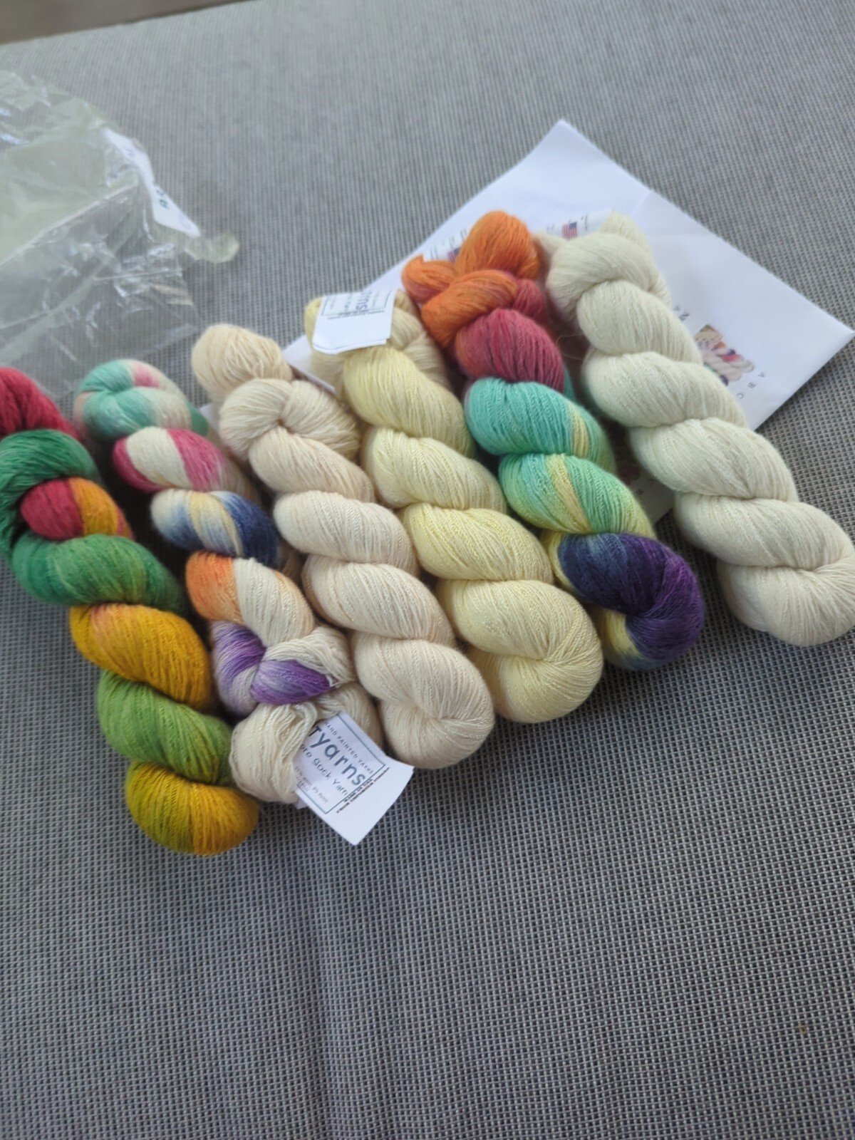 Artyarns Cashmere Sock Yarn Baby Blanket Kit, Neutral 6 Sk & Pattern ...
