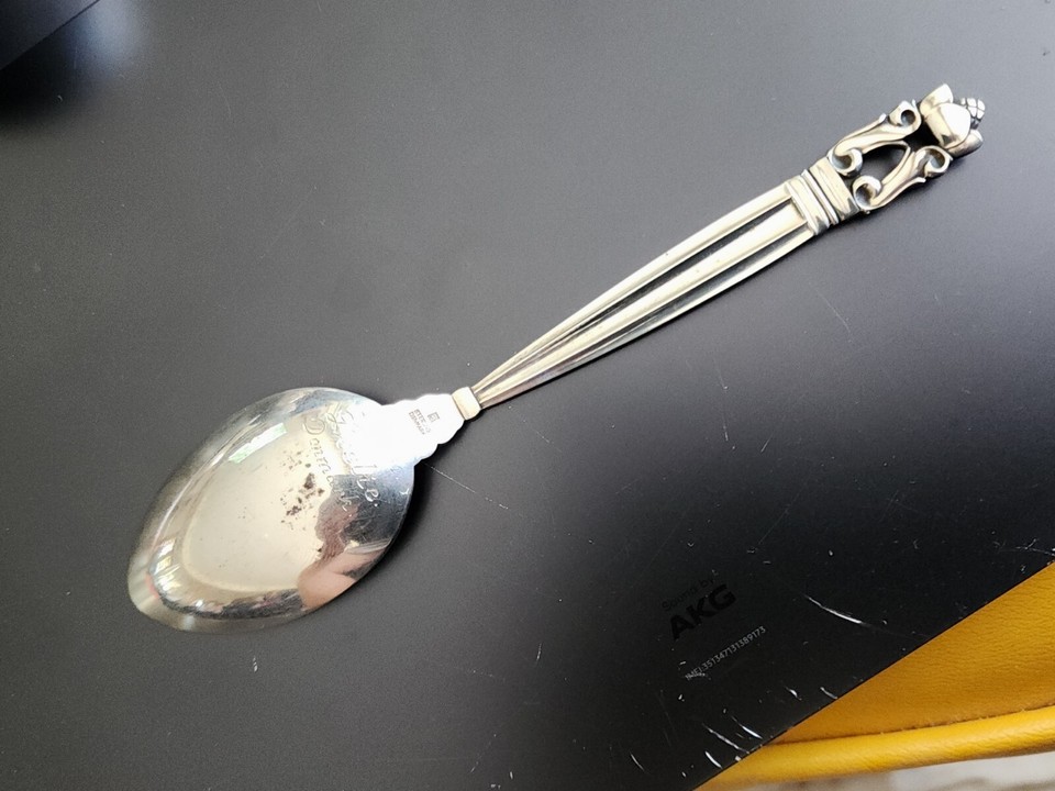 Antique Georg Jensen Sterling 6" Acorn Spoon Denmark | eBay