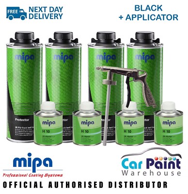 Mipa BLACK Protector Tough Truck Bed Liner Coating KIT 4L + Gun NOT ...