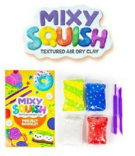 Mixy Squish Textured Air Dry Clay 6 Piece Set - DIY Kit - Brand New ...