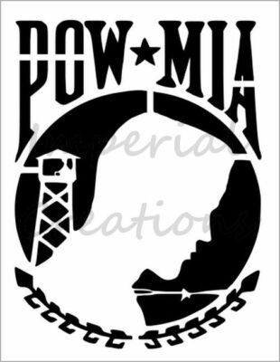 POW MIA Military Army Navy USMC War 8.5 x 11 Stencil Plastic Sheet NEW ...