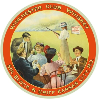 Winchester Club Whiskey of Kansas City NEW Sign 28" Dia. Round AMERICAN ...