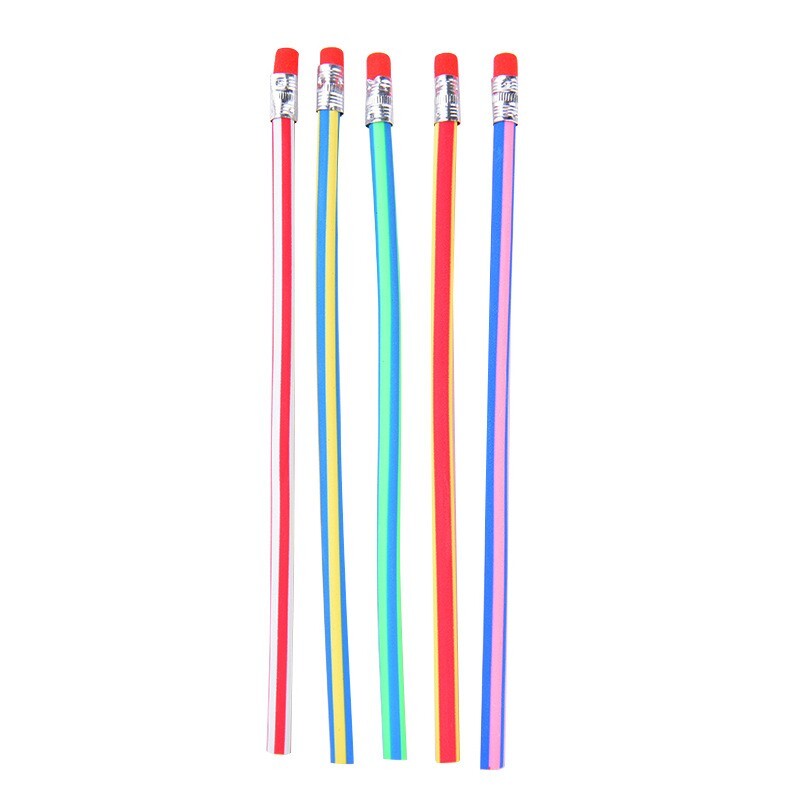 10pcs Soft Bendable Pencils for Kids with Eraser for School Student ...