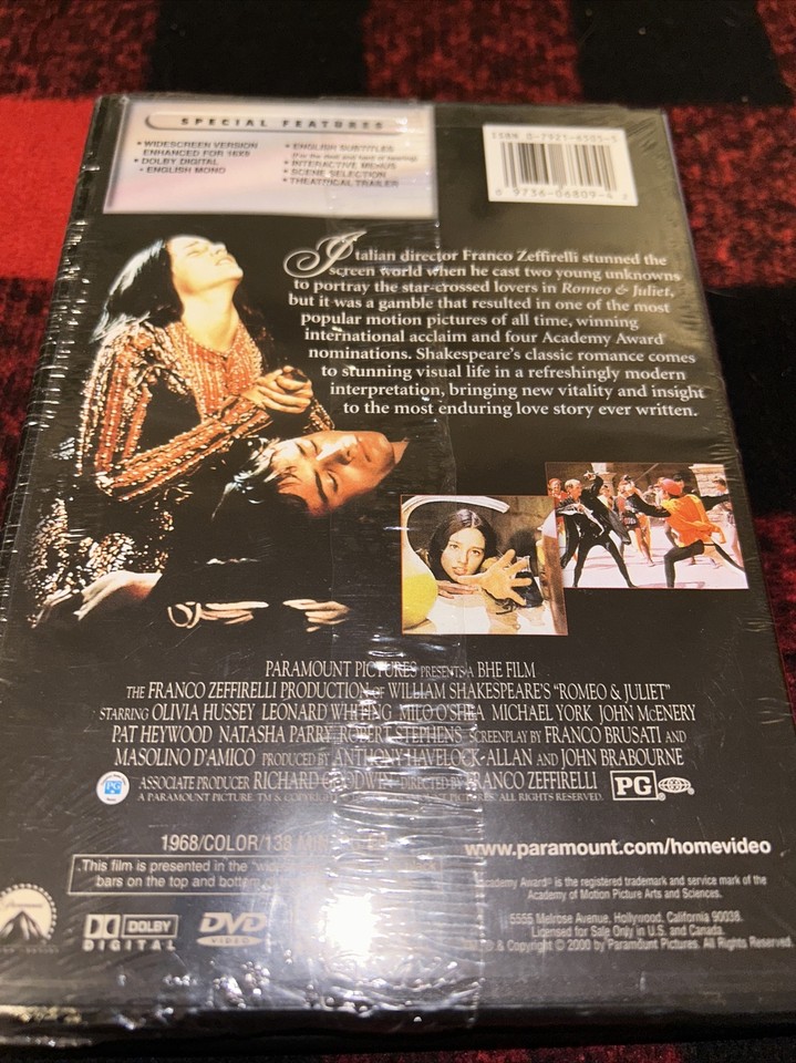 Romeo and Juliet (DVD, 2000, Widescreen DVD Collection)-BRAND NEW ...