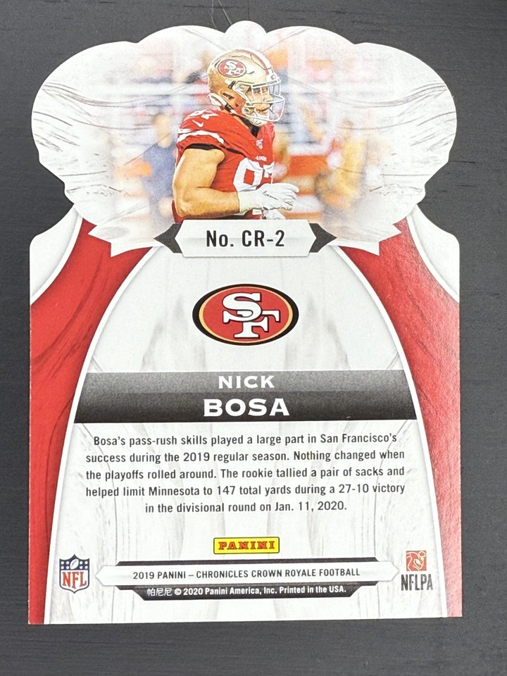 2019 Panini Chronicles Crown Royale Nick Bosa #CR-2 Rookie RC | eBay
