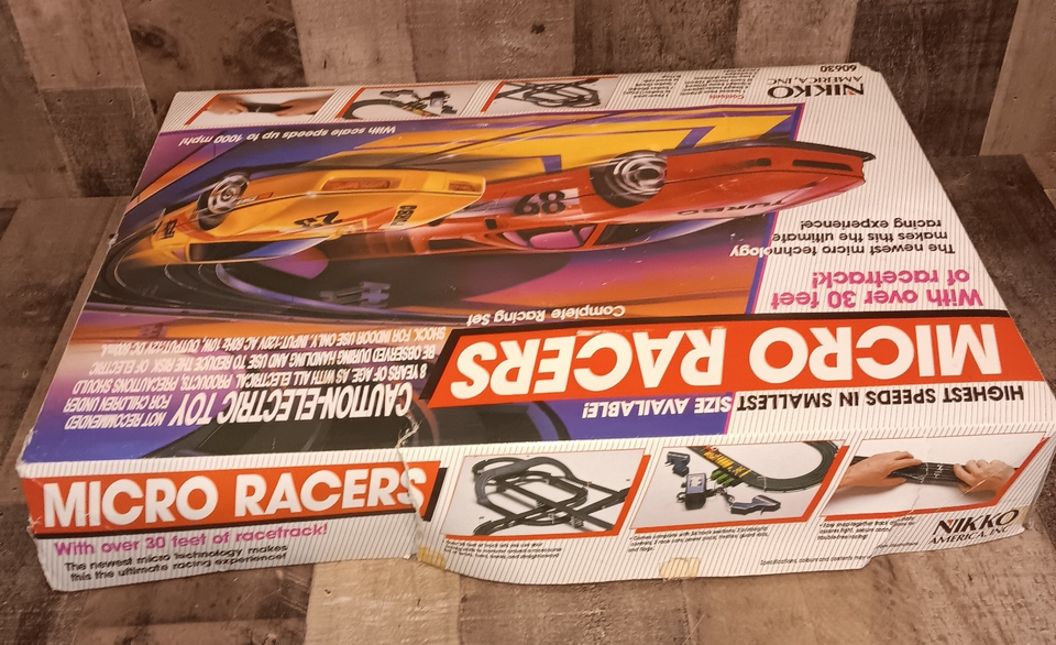 Vintage Nikko Micro Racers 60630 Slot Car Set Complete Track Box NO ...