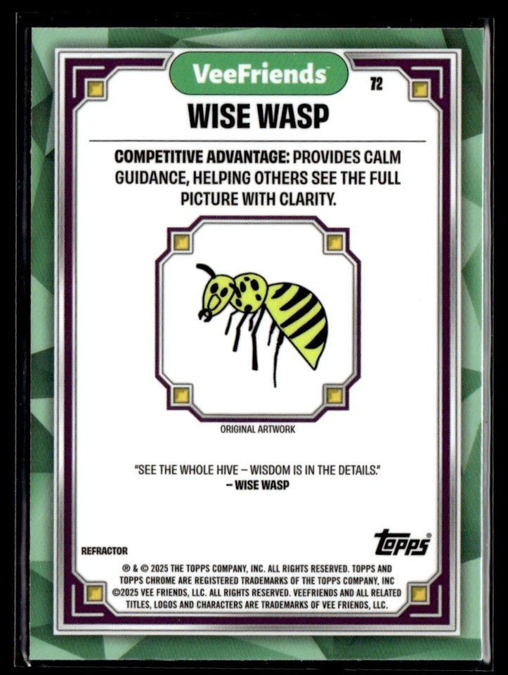 2025 Topps Chrome VeeFriends Refractor Wise Wasp | eBay