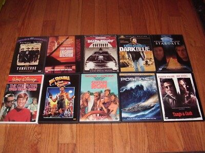 10 Kurt Russell movies on DVD. Captain Ron, Dark Blue, Death Proof ...