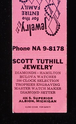 1960s Scott Tuthill Jewelry Diamonds Hamilton Bulova Watches Superior ...
