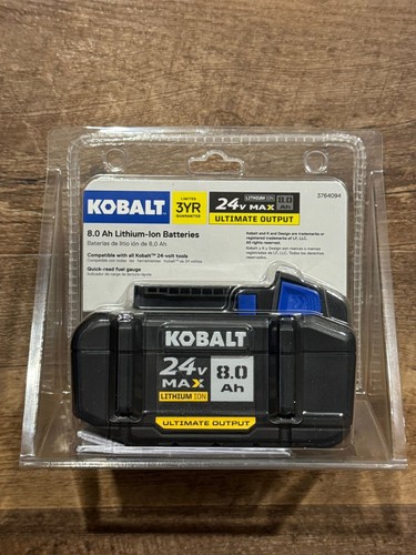 Kobalt Tools 24v 8.0 Ah Lithium-Ion Battery (3764094) Ultimate Output ...