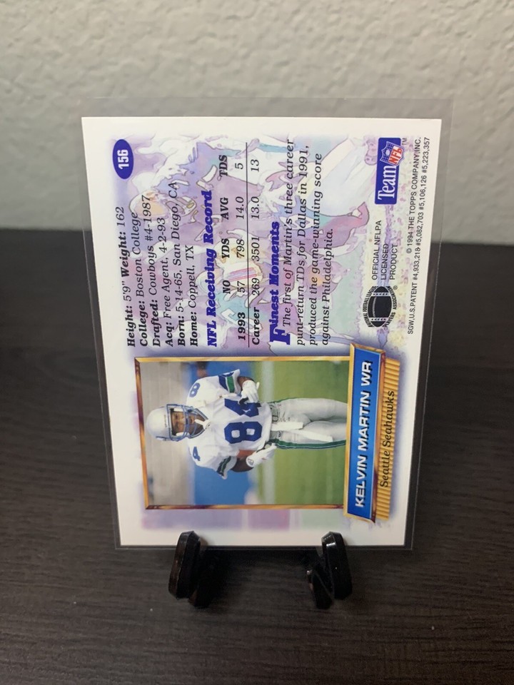 1994 Topps Finest Refractor Kelvin Martin #156 | eBay
