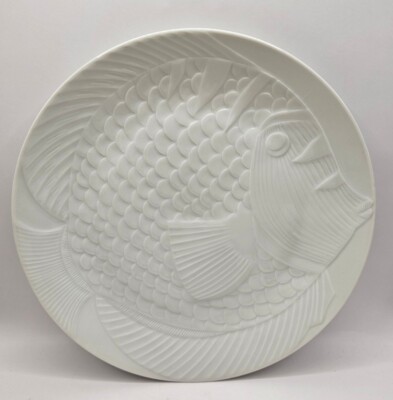Dansk France Embossed Fish White Dinner Plate | eBay