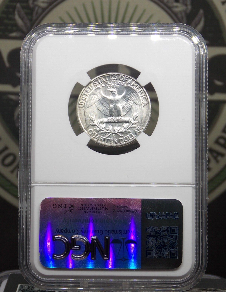 1932 "S" Washington SILVER Quarter 25c NGC Unc Details #025 ...