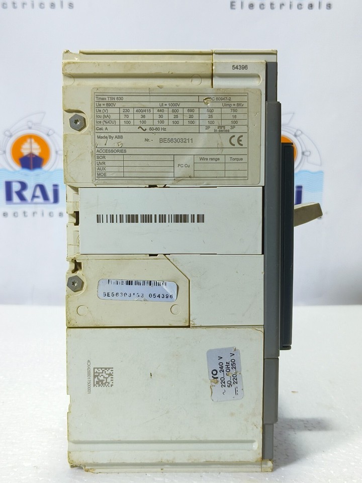 ABB TMAX T5N 630 630A 3POLE CIRCUIT BREAKER MCCB 220-250V (FREE &FAST ...