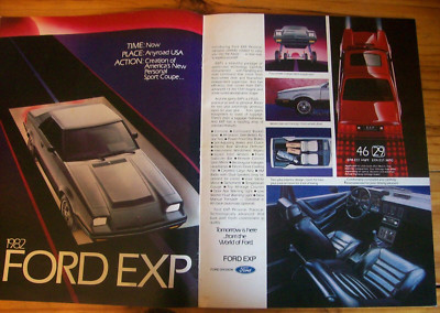 Original 1982 Ford EXP 2-Page Magazine Ad | eBay