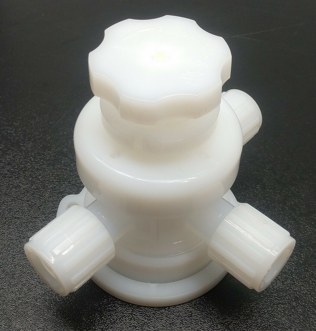 Furon UPM3-F1212-MT 3-Way Multi Turn Valve, PNFA, 3/4" Orifice, 3/4 ...