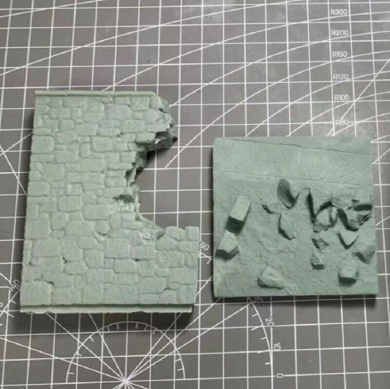 1/35 Resin Figure Model Kit Destroyed Wall WWII WW2 War Ruin Scenery ...